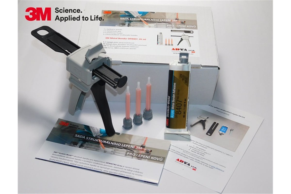 Sada strukturálního lepení 3M pro lepení kovů (DP8407 NS) | Adva s.r.o.